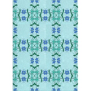 Ahgly Company Machine Washable Transitional Tron Blue Area Rugs - Bed ...