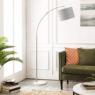 GetLedel 72-inch Modern Arch Floor Lamp with White Marble Base - Bed ...