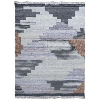 7 x 5 Modern Area Rug, Abstract Angled Cube Pattern, Soft Fabric ...