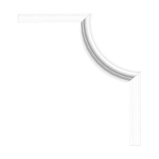 PX103A Orac Decor Panel Moulding Curve used with PX103 Primed White 7-1 ...