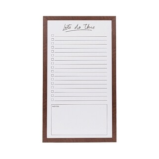 Kiera Grace Magnetic Dry Erase To-Do Whiteboard with Espresso Wood ...