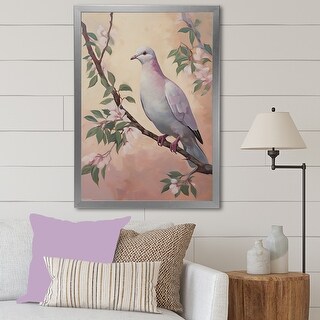 Designart "Dove S Soothing Presence I" Dove Framed Canvas Art Print ...