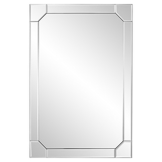 Porch & Den Beveled Mirror Angled Frame Rectangular Wall Mirror - Bed ...
