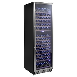 24 Inch Wine Fridge Dual Zone, 187 Bottles Large Wine Cooler ...