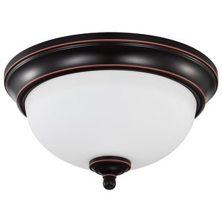 Center Lock 11in. LED Flush Mount 19Wt 3000K Mahogany Bronze Finish ...