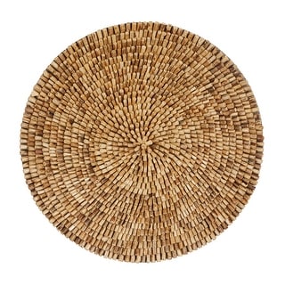 Reclaimed Wood Geometric Handmade Overlapping Stick Wall Decor - Brown ...