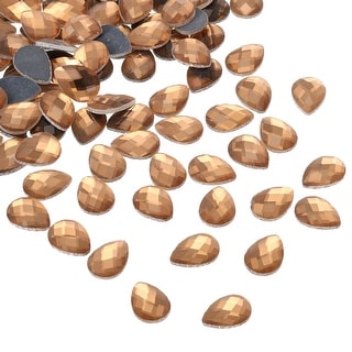 Acrylic Teardrop Gems, Flat Back Teardrop Rhinestones Plastic Gems for ...