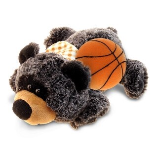 DolliBu Soft Huggable Black Bear Stuffed Animal with Basketball Plush ...