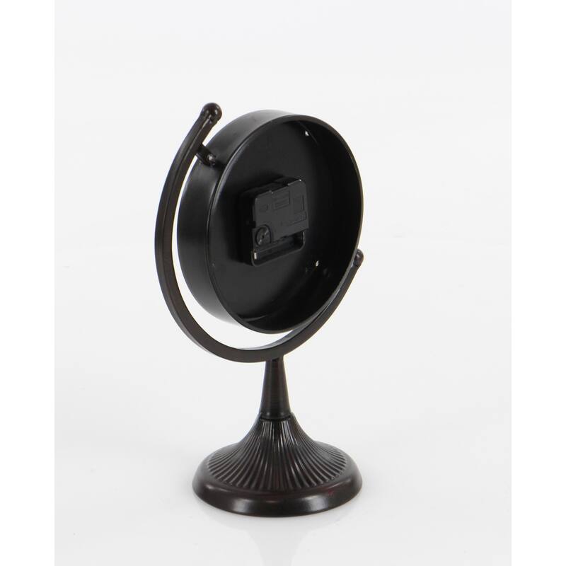 Black Metal Clock with Tilted Stand (Set of 4) - Overstock - 14521991