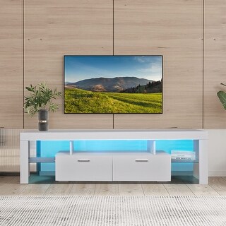 LED TV stand modern TV stand with storage - Bed Bath & Beyond - 38942072