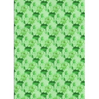 Ahgly Company Machine Washable Transitional Jade Green Area Rugs - Bed ...