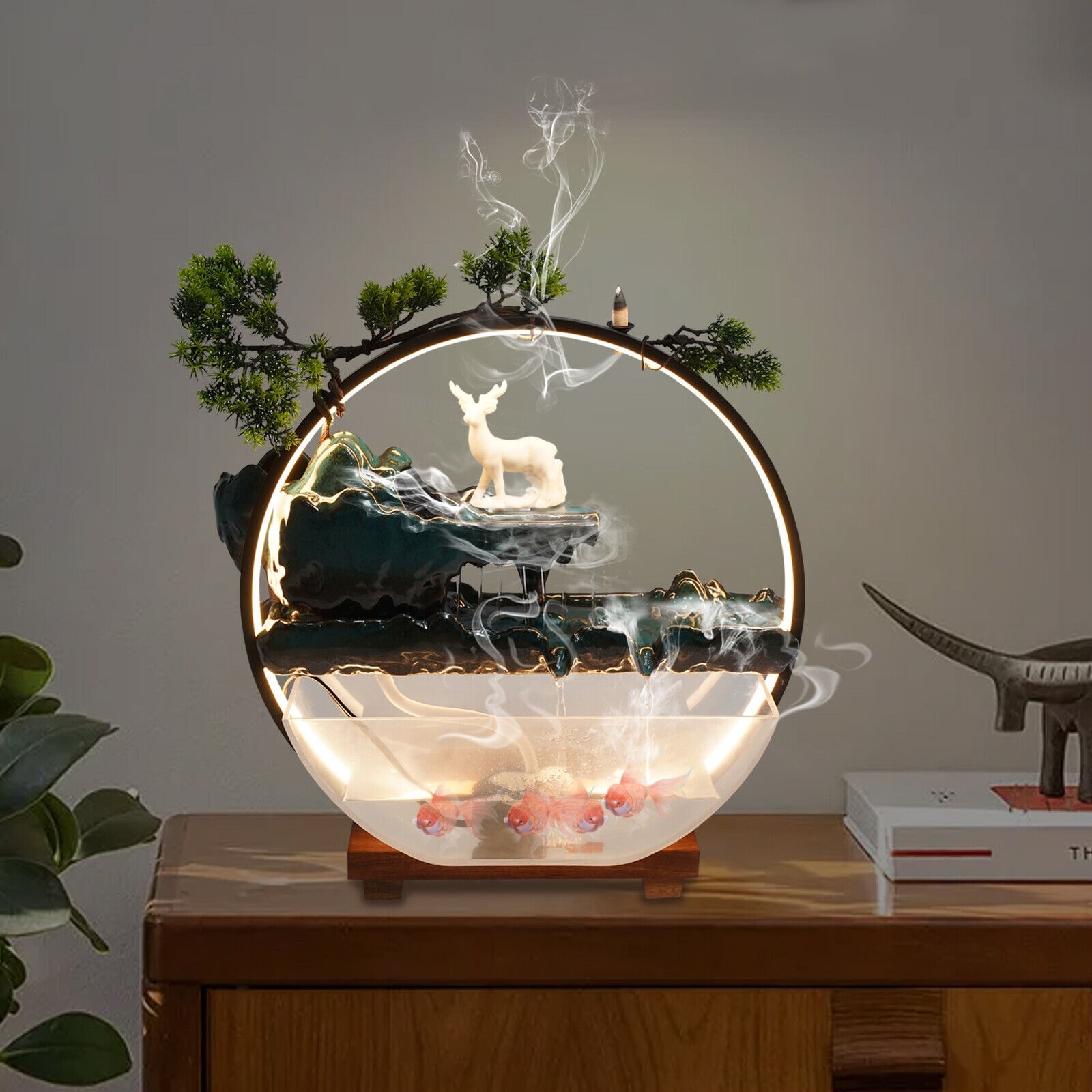 Tabletop Water Fountains Indoor Waterfall with LED Light - On Sale ...