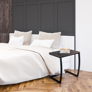 Industrial Nightstand Sofa Side Table C Shaped End Table Portable ...