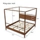 Full/Queen/king Four Poster Bed Platform Bed, Modern Wooden Canopy Bed ...