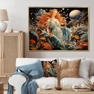 Designart "Masterpiece The Birth Of Venus II" Masterpiece Framed Wall ...