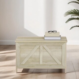 30" Farmhouse Storage Chest, Lift Top Box Organizer with Safety Hinge ...