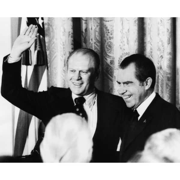 1973 Us Presidency. Vice Presidential Nominee Gerald Ford With ...