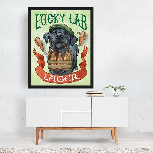 dogs drinking beer poster