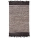 SAFAVIEH Handmade Vintage Boho Leather Zhanna Modern Stripe Leather Rug ...