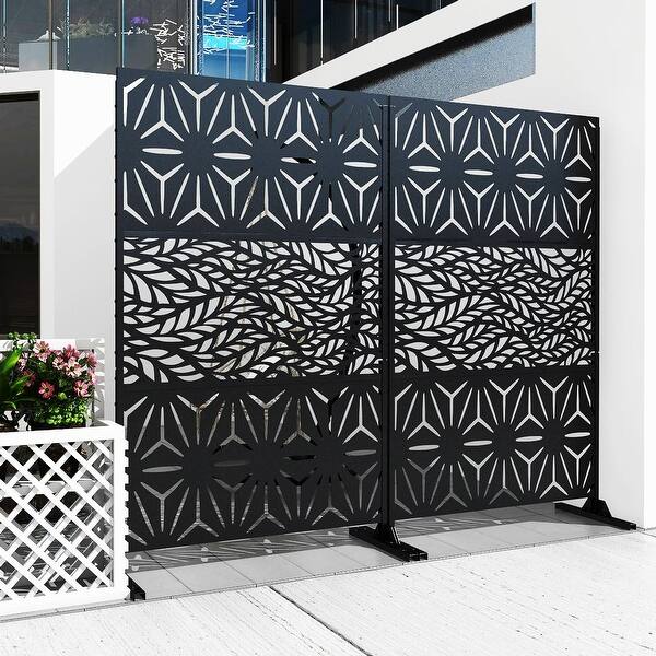 Outdoor Privacy Screen with Stand (Set of 2) - Bed Bath & Beyond - 36185663