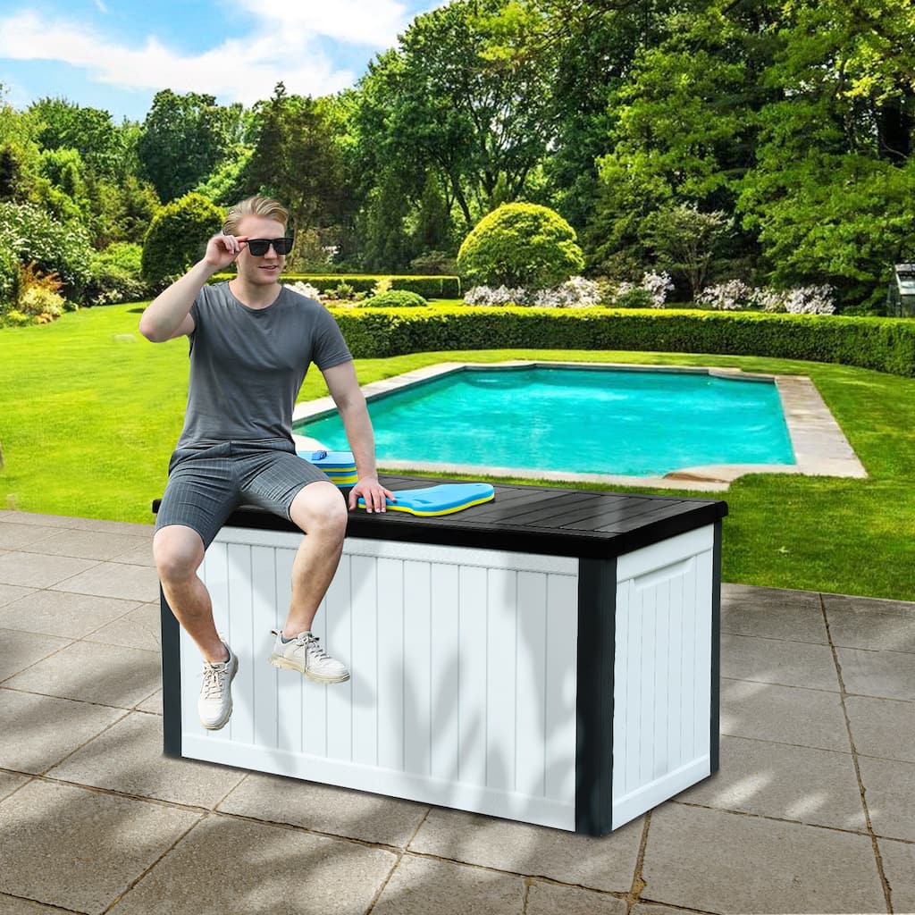 230 Gallon Outdoor Storage Waterproof Deck Box - N/A - Overstock - 36955462
