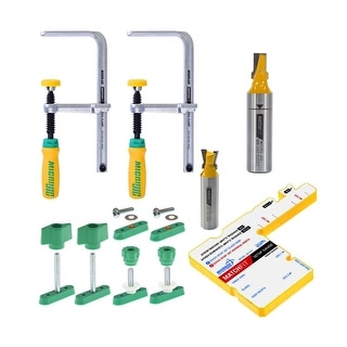 Microjig Matchfit Dovetail Clamp Pro with Relief Router Bit Bundle ...