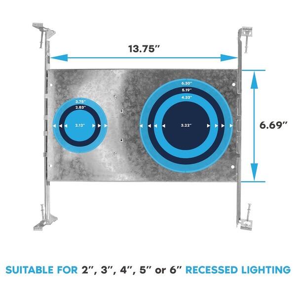 LUXRITE New Construction Mounting Plate 2-3-4-5-6 Inch Extend Hanger ...