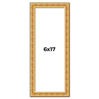 6x17 Frame Gold Real Wood Picture Frame Width 1 inches | Interior - Bed ...
