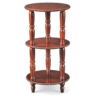 Round 3-Tier Beaded Wooden Side Table - NO SIZE - Bed Bath & Beyond ...