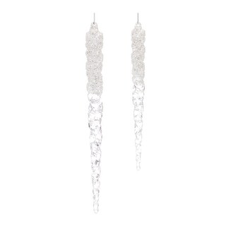 Clear Acrylic Icicle Drop Ornament (Set of 24) - Bed Bath & Beyond ...