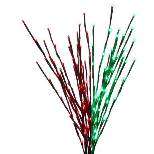 Celebrations LED Green/Red Light Burst Color Change 32 in. Pathway ...