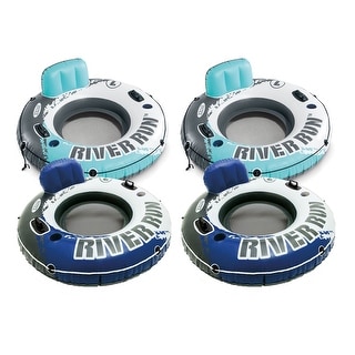 INTEX River Run 1 Inflatable Floating Lounge Pool Floats, 4 Pack, Color ...