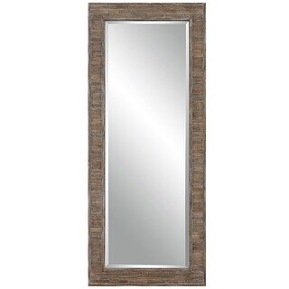 27 x 65 in. Brown Rectangular Mirror - 27.4" W x 65.4" H x 1" D - Bed ...