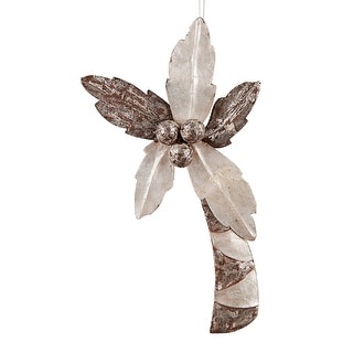 Shimmery Silver Color Palm Tree Capiz Shell Christmas Holiday Ornament ...