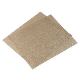 Glitter Heat Transfer Vinyl Sand Gold 11.8" x 9.8" for T-Shirt 2Pcs ...
