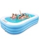 10ft Inflatable Pool for Adults - 120" x 72" x 22" Deep Rectangular ...