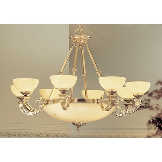 Classic Lighting 29" Alabaster Chandelier from the Mallorca Collection ...