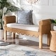 Reiko Handwoven Natural Rattan Bench with Scalloped Detailing - Boho ...