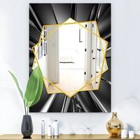 Designart 'Futuristic Crystal' Modern Mirror - Frameless Printed Wall ...