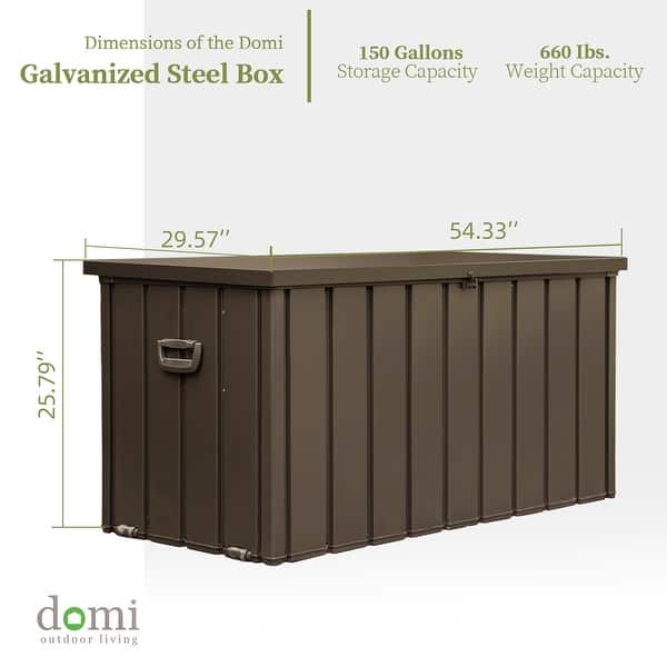 Domi Resin Storage Bench with Lock and Wheels, Water-Resistant, Gray ...