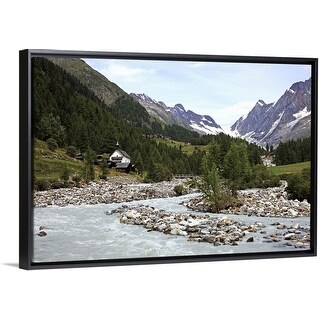 "Switzerland, Swiss Alps" Black Float Frame Canvas Art - Bed Bath ...