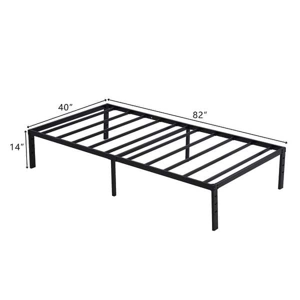 Minimalist Modern Black Metal Platform Bed Frame - Bed Bath & Beyond ...