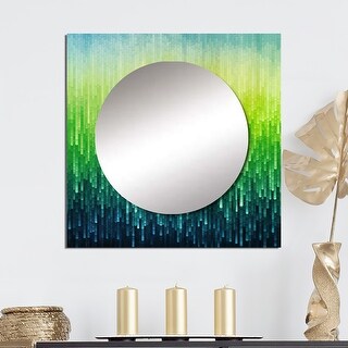 Designart "Green Color Code" Rainbow Wall Mirror - Landscapes Large ...