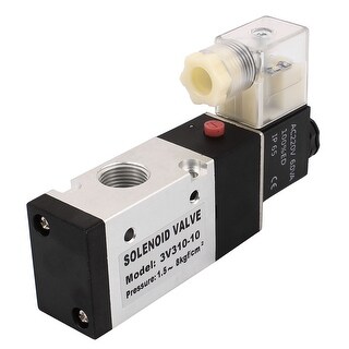 3V310-10-NC AC 220V 2 Position 3 Way RC3/8 Neutral Air Selector Solenoid Valve - Bed Bath ...