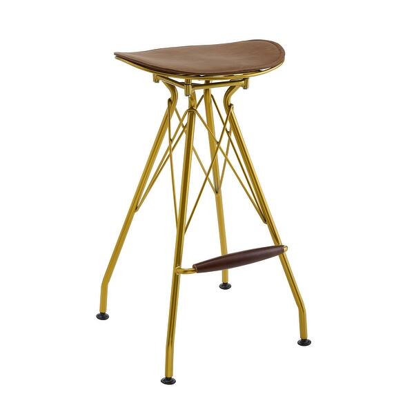 Art Leon Counter Height Metal Barstools (Set of 2) - Bed Bath & Beyond ...