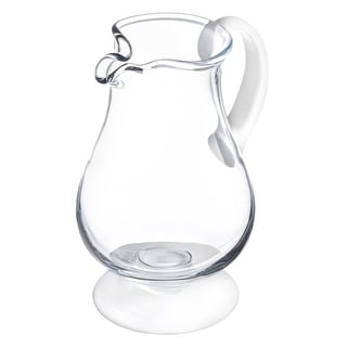 Majestic Gifts Inc. European Glass Pitcher w/ White Base - Bed Bath ...