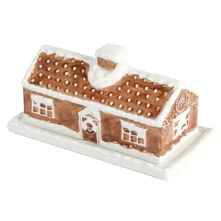 Martha Stewart Everyday Durastone Gingerbread Butter Dish - Bed Bath ...