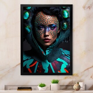 Designart "Fashion Portrait In Turquoise" Woman Fashion Photography ...
