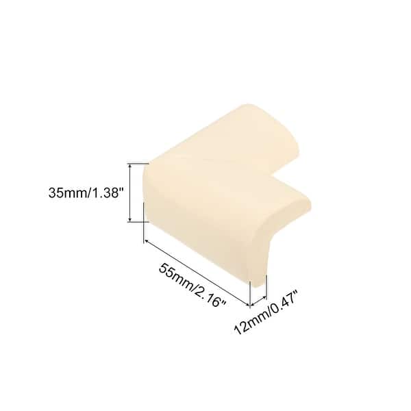 Corner Guards Edge Protectors, 4Pack Foam Bumper L Shape, 55mm, Beige ...