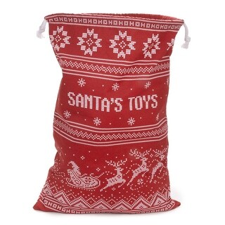 Santa's Toy Bag - Reusable Christmas Gift Bag - 19.5” x 27.5” - Bed ...